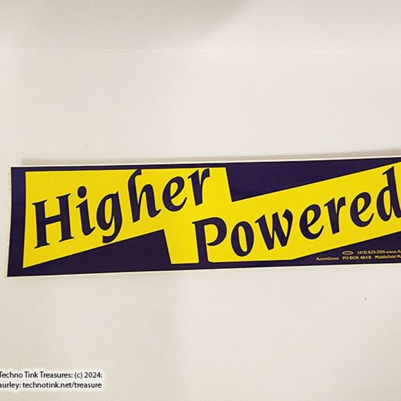 Wall Decor | Higher Powered Bumper Sticker Blue Background | Poshmark